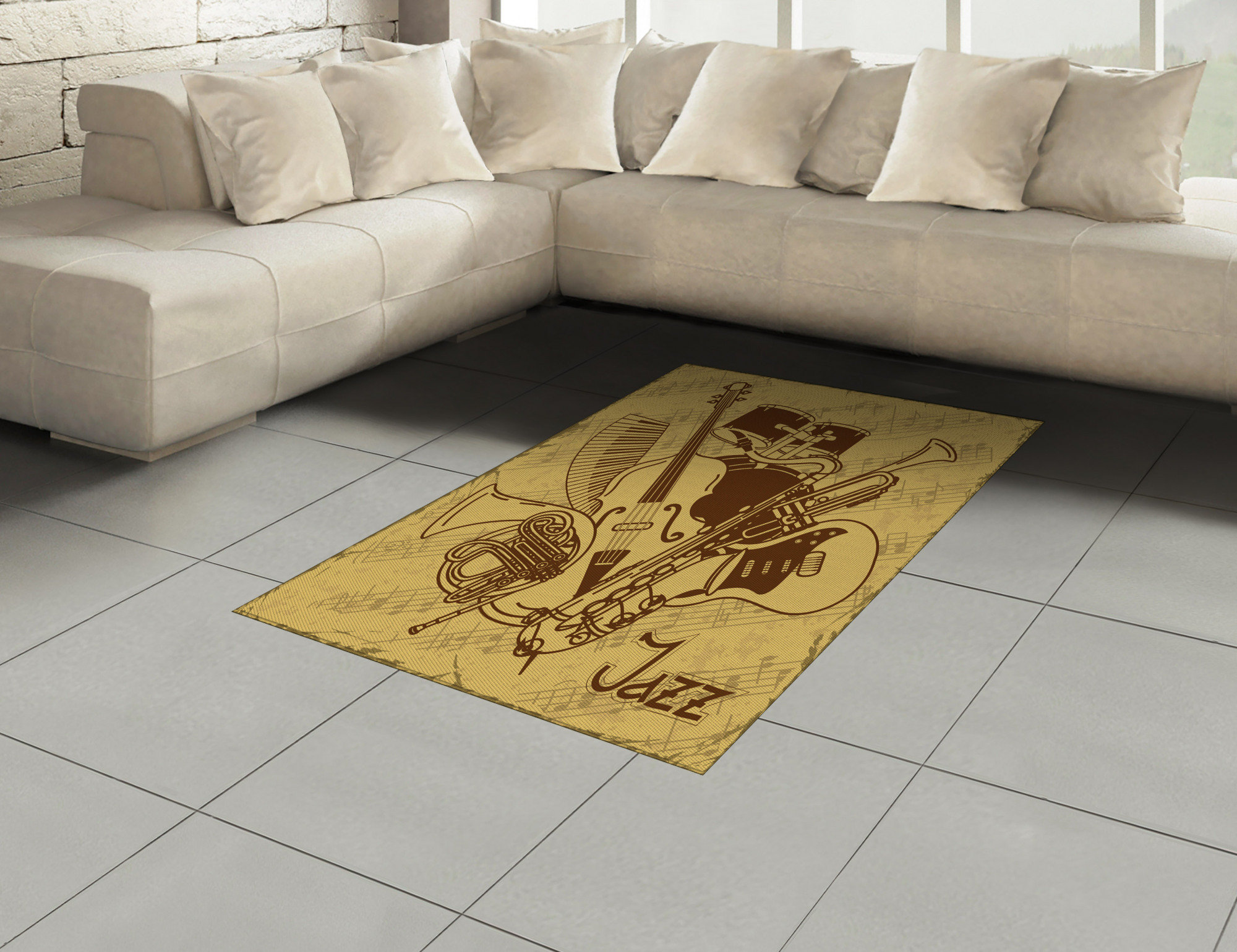 East Urban Home Jazz Retro High Density Long Fiber Poly Threads ...