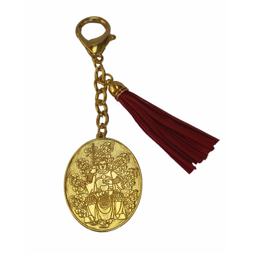 Feng Shui Import 2'' W Gold/Red Key Chain | Wayfair