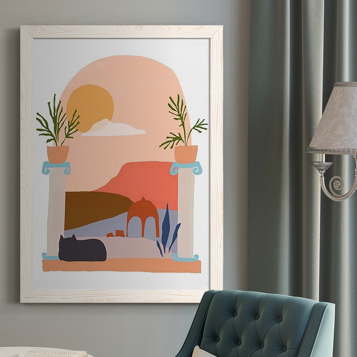 George Oliver Ajiyah Paper Scene IV Framed On Canvas Print | Wayfair