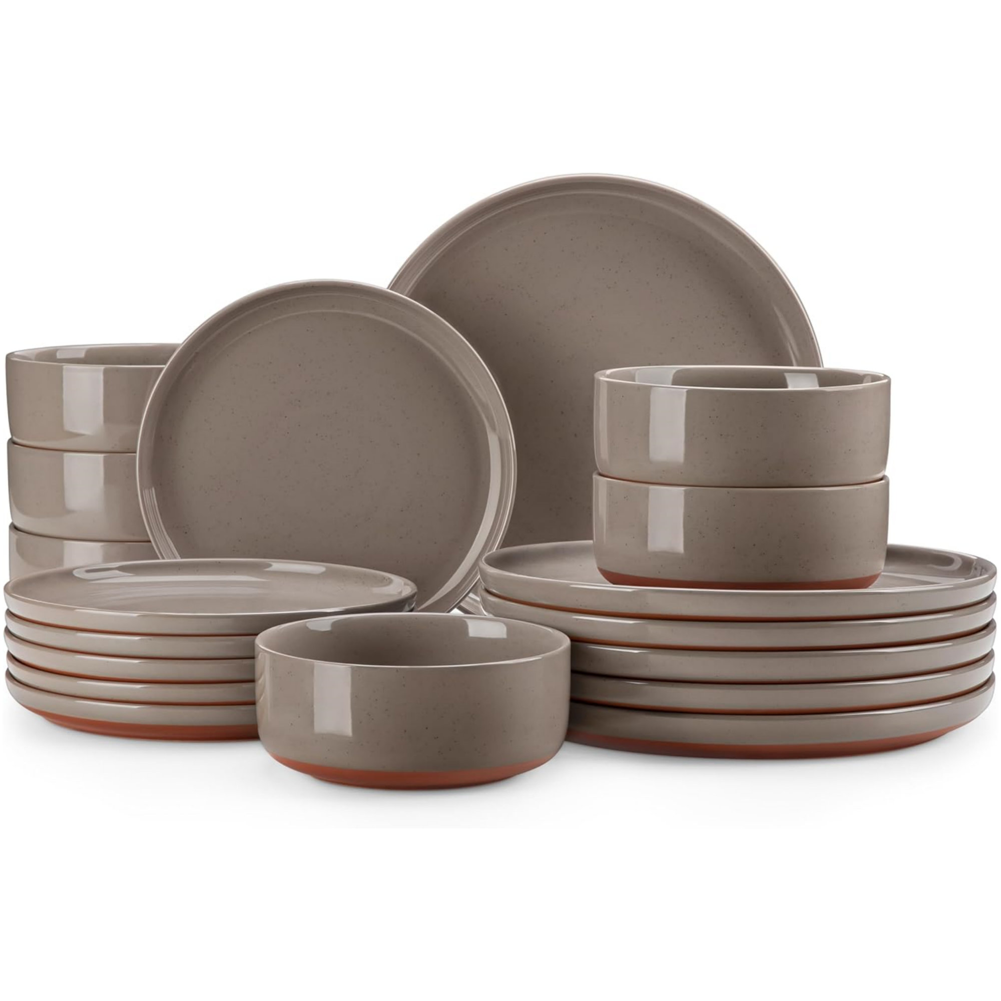 Vishda Apparel Plates And Bowls Sets, 18 Pieces Modern Ceramic ...