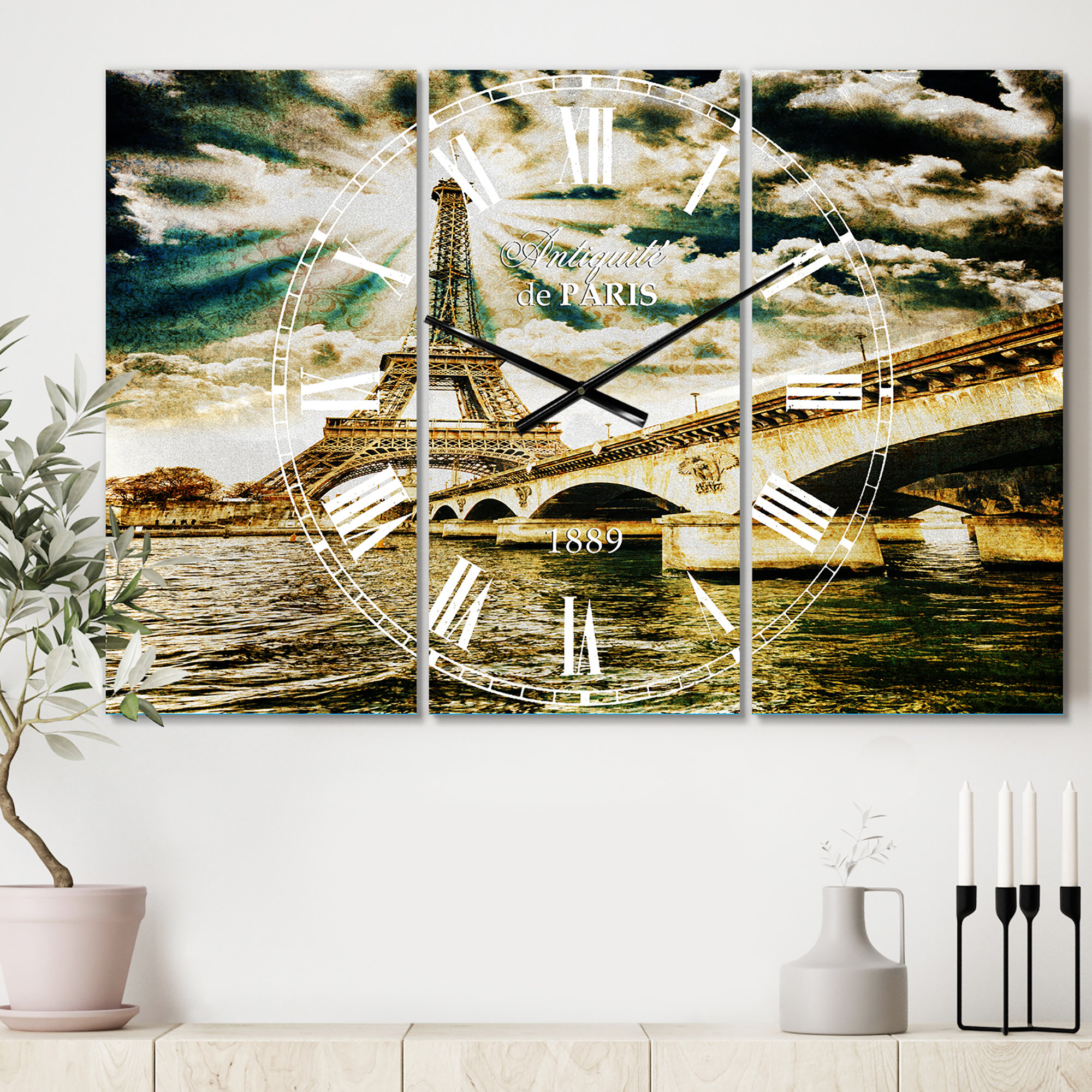 The Twillery Co.® Swigart Oversized Farmhouse Wall Clock | Wayfair