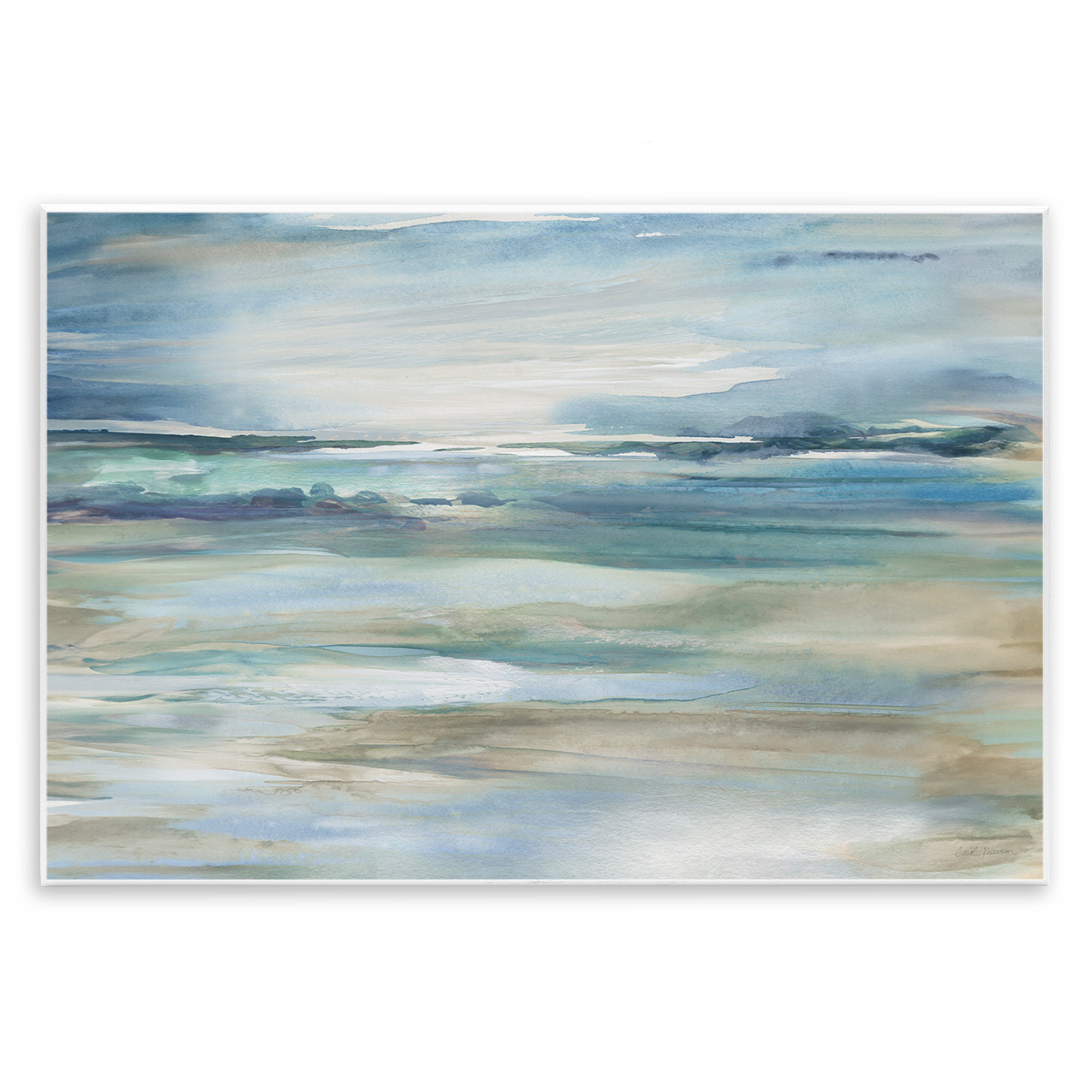 Highland Dunes Gradient Ocean Waves Wall Plaque, design by Carol ...