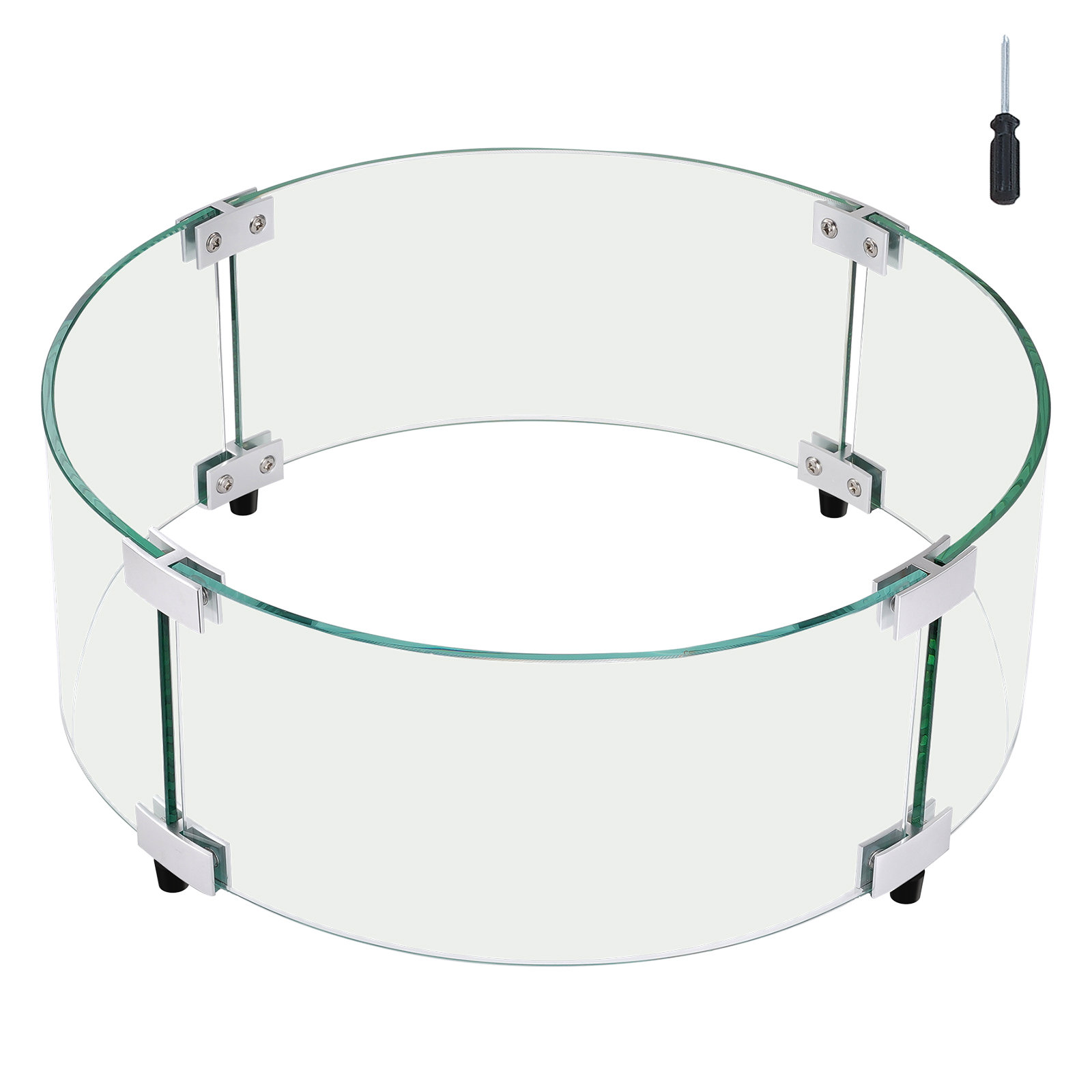 VEVOR Round Tempered Glass Fire Pit Accessory | Wayfair