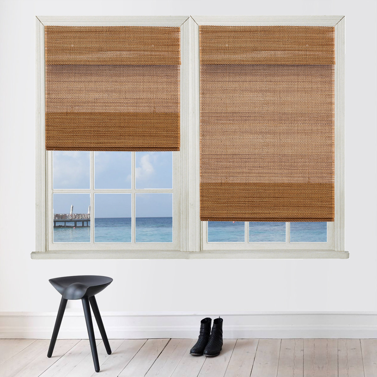Symple Stuff Cordless Roman Window Blind Sun Shade, Light Filtering ...