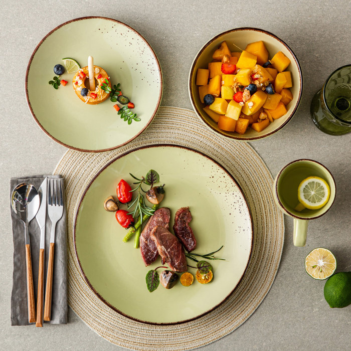 Union Rustic Aagman 16 Piece Stoneware Dinnerware Set - Service for 4 ...