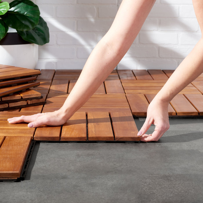 Symple Stuff Bergamot Phuket Wooden Floor Tile & Reviews | Wayfair