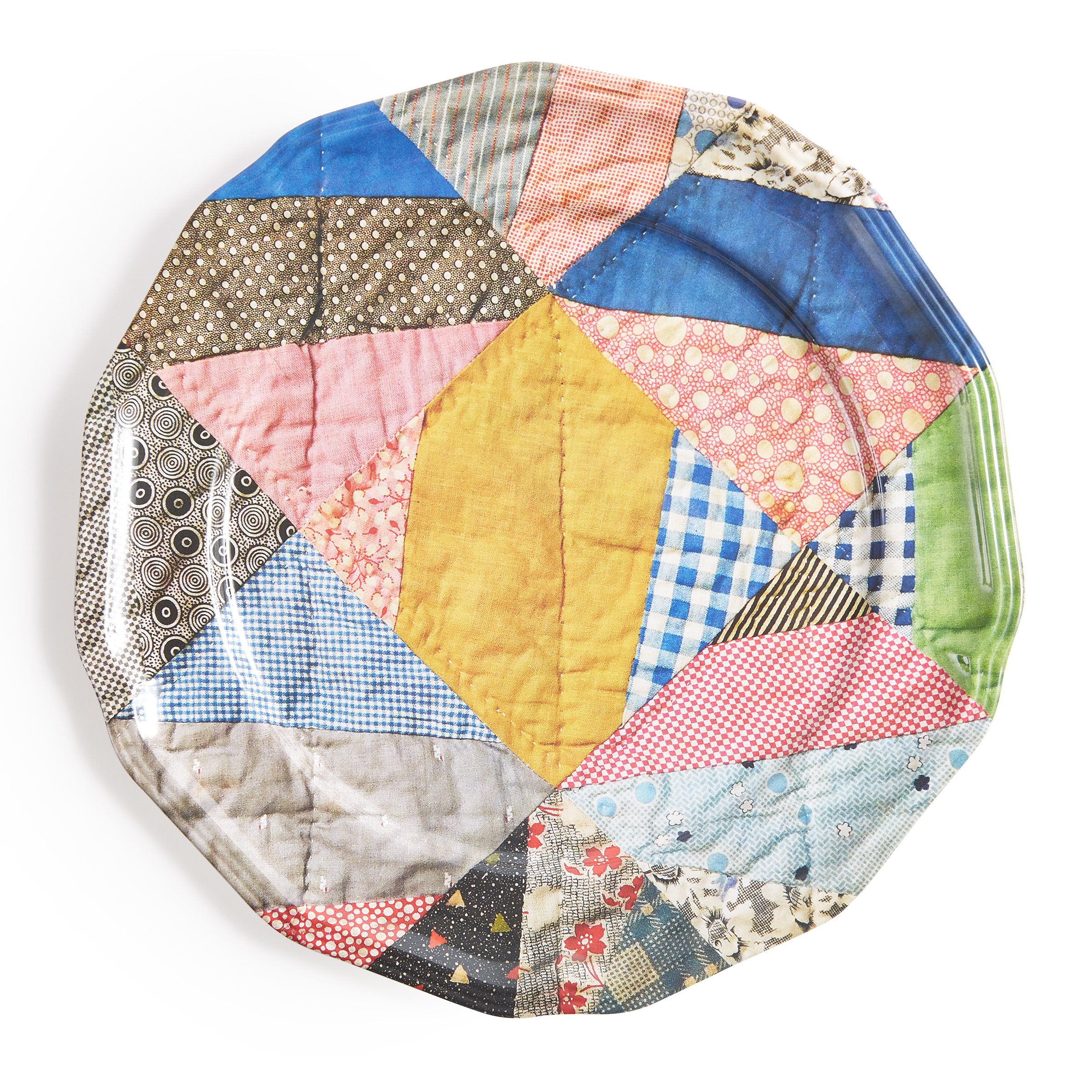 Rosalind Wheeler PATCHWORK SIDE PLATES SET OF 4 | Wayfair