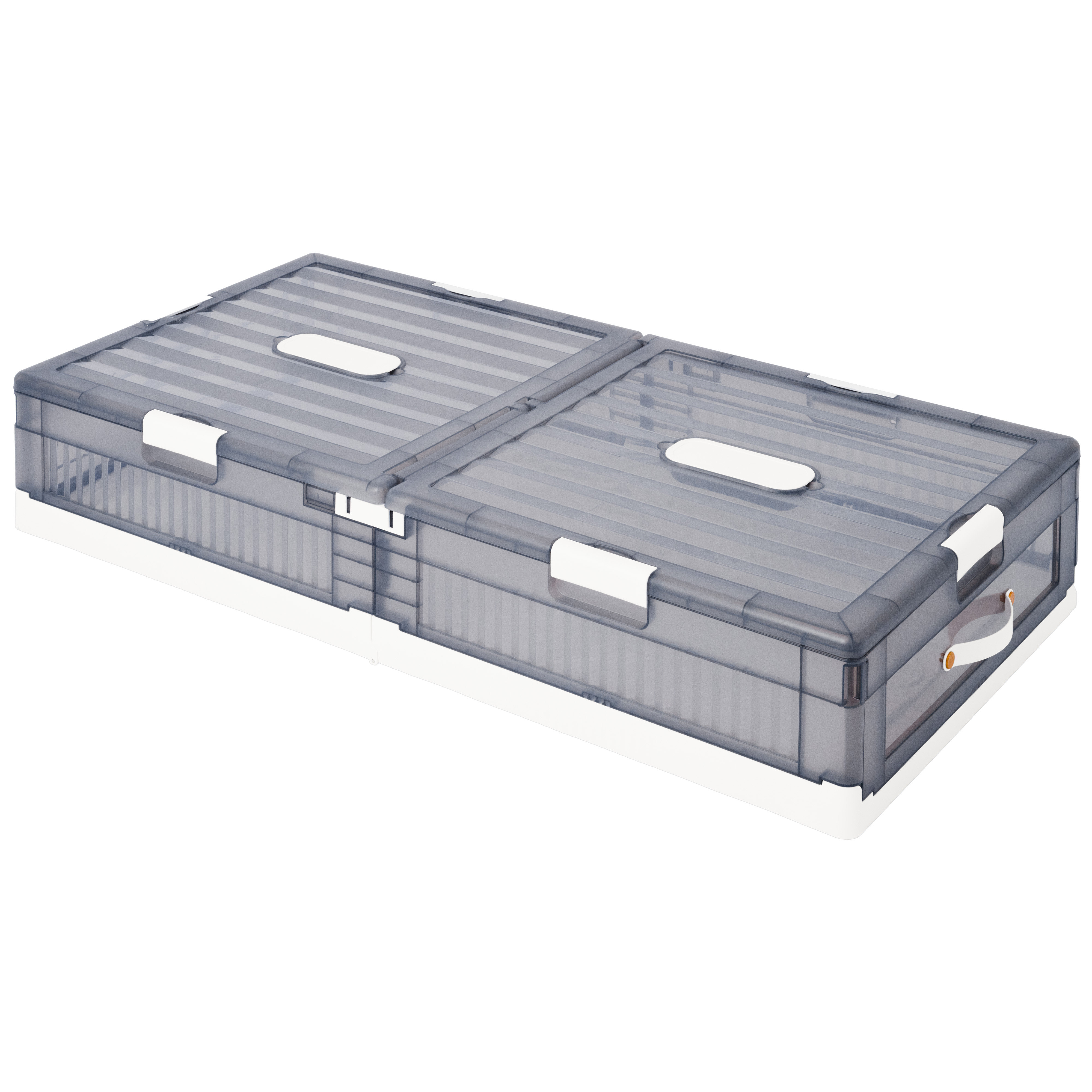 Rebrilliant Nikolin Stackable Plastic Underbed Storage Box with Double ...