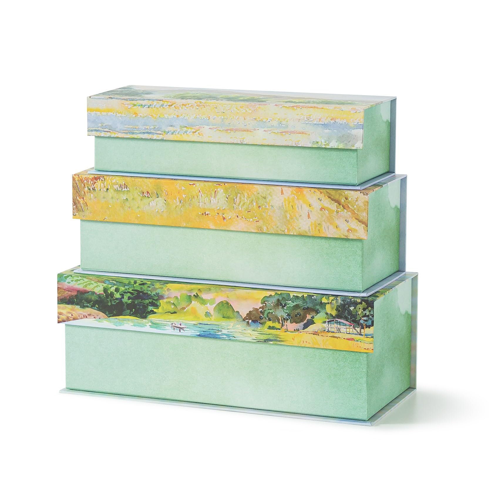 Red Barrel Studio® Decorative Storage Boxes with Lids Set of 3 | Wayfair