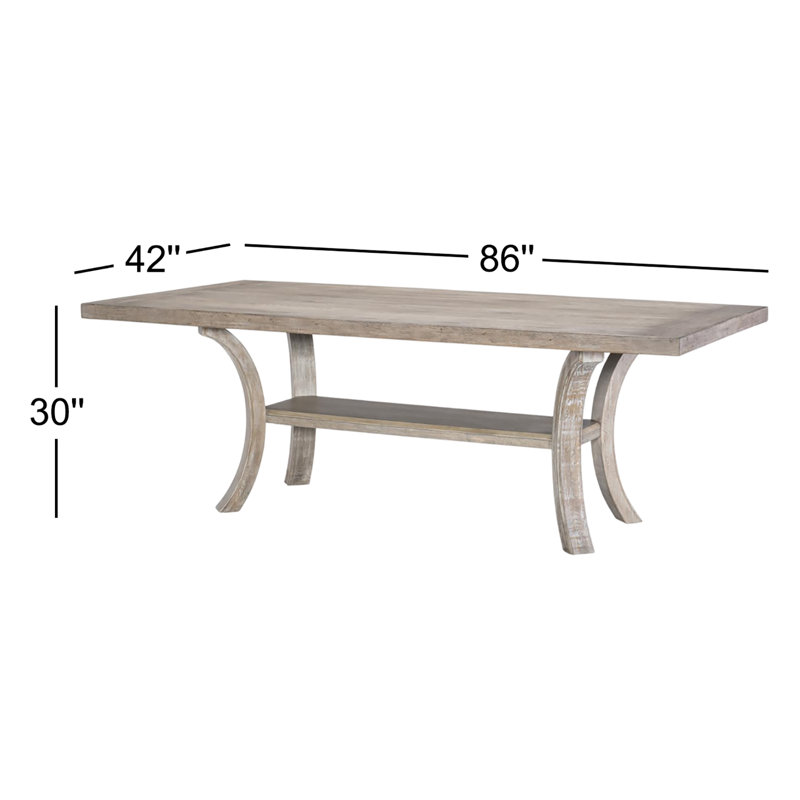 Birch Lane™ Halifax Trestle Table (Apron Height: 28", Seats 6-8 ...