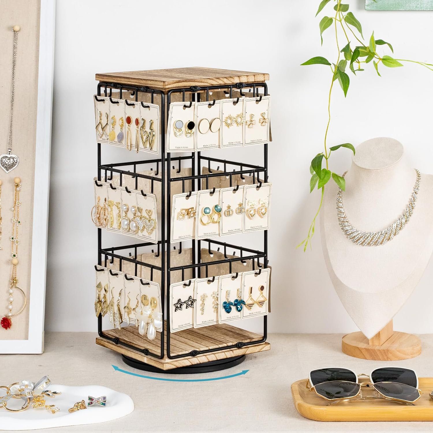 17 Stories 360 Rotating Earring Display Stands For Selling, Earring ...