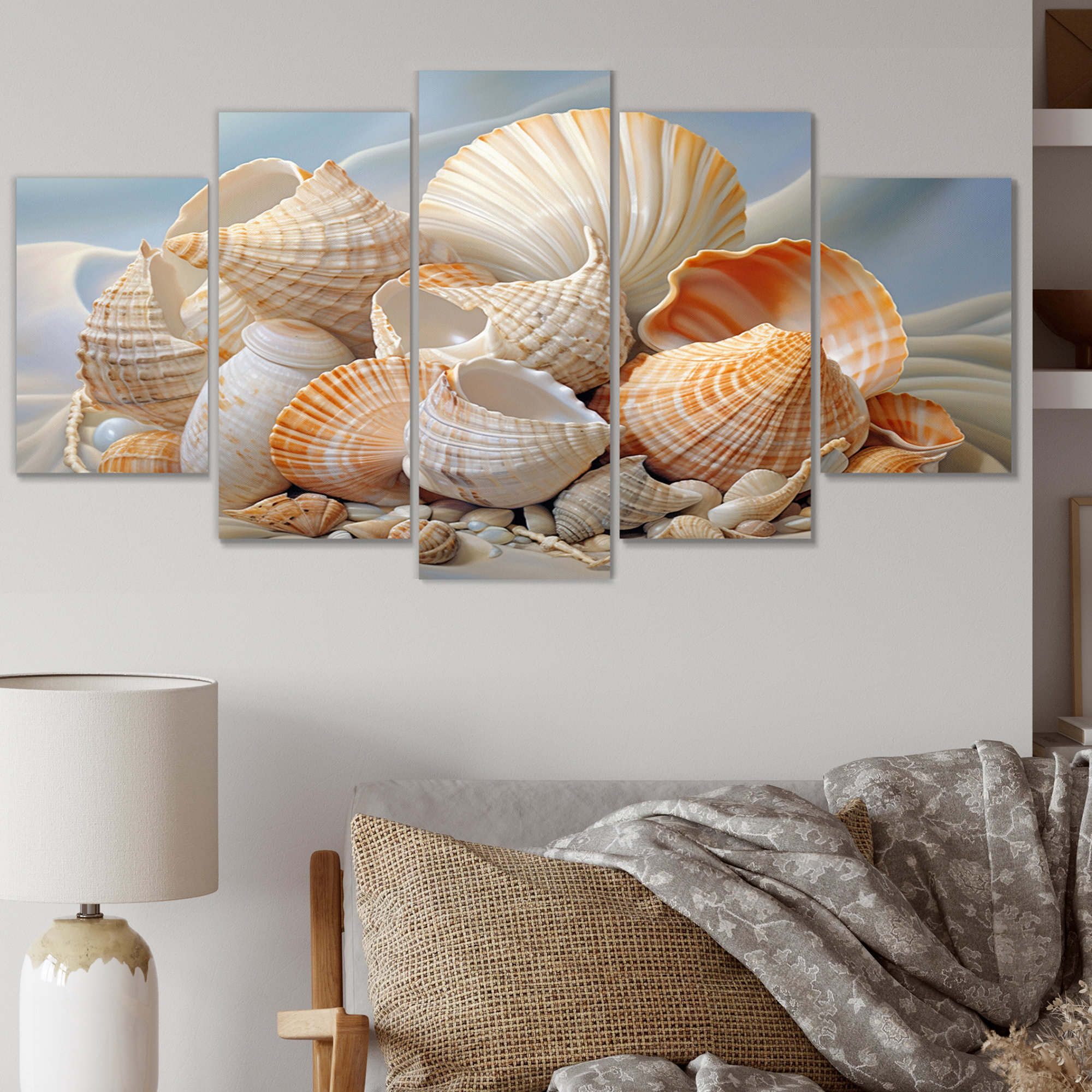 Design Art Photorealistic Seashells Collage - Animals Wall Art Print ...