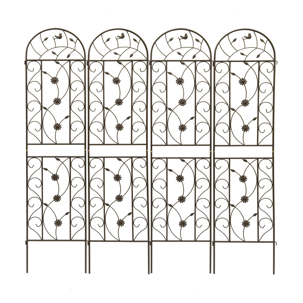 Latitude Run® Durable Galvanized Garden Trellis with Extendable Design ...