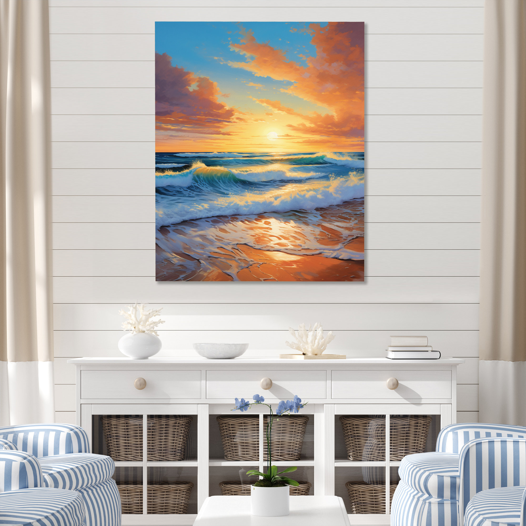 Dovecove Beach Photo Sunlit Horizons IV On Canvas Print | Wayfair