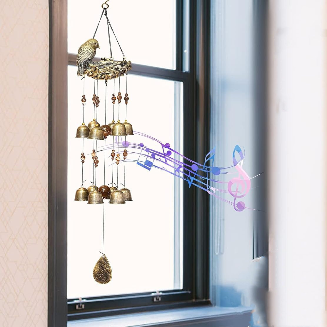 Arlmont & Co. Bird Nest Wind Chimes | Wayfair