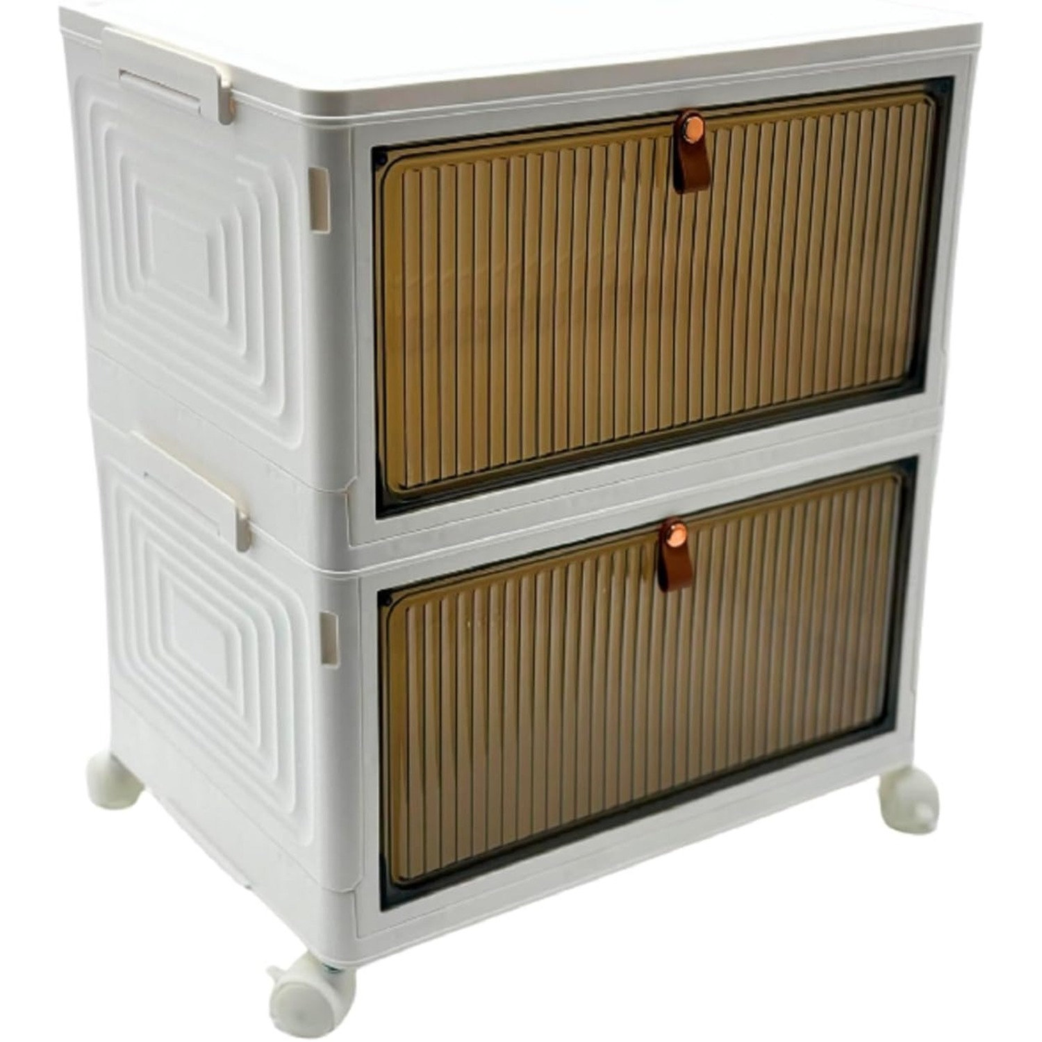 WFX Utility 2 Tier Stackable Storage Cabinet With Wheels And Magnetic ...