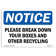 SignMission Notice - Please Break down Your Boxes and Other Recycling ...
