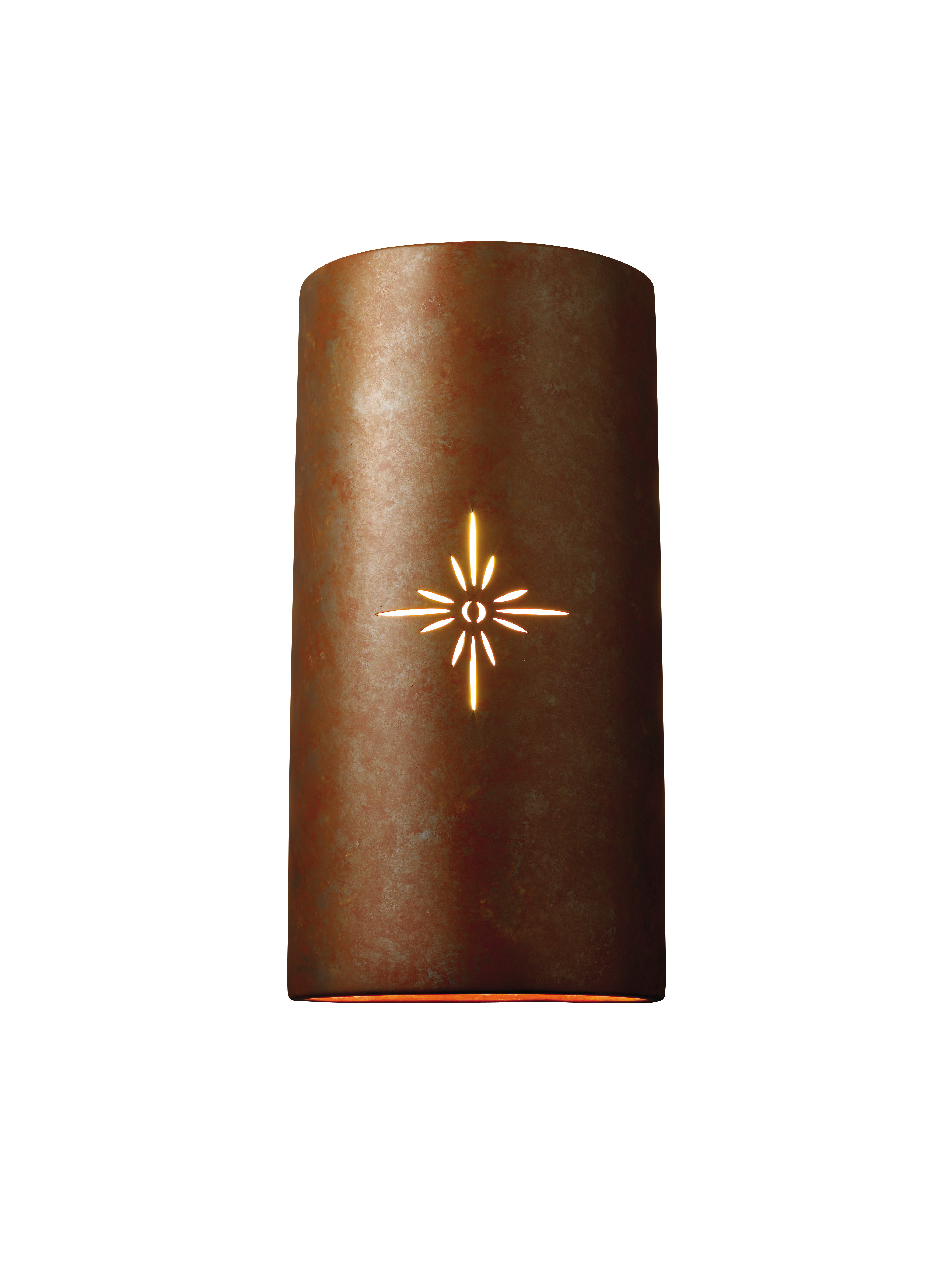 Justice Design Group Sun Dagger Ceramic LED Flush Mounted Sconce | Wayfair