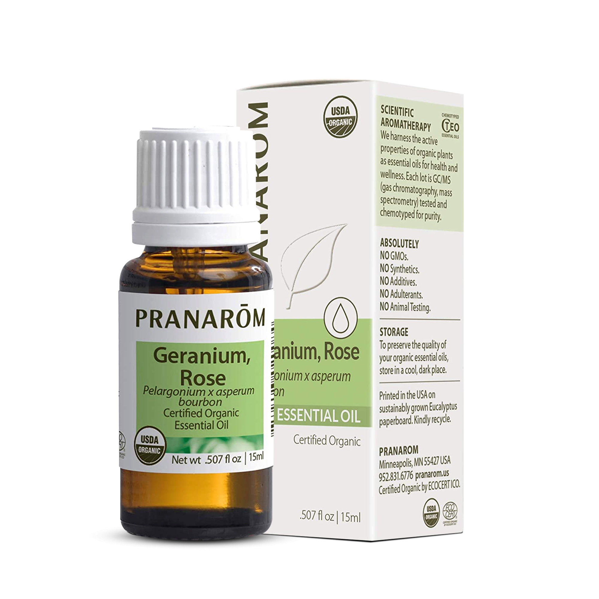 Pranarom Geranium, Rose Essential Oil - 100% Pure Natural Therapeutic ...