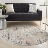 Gray & Silver Round Area Rugs You'll Love | Wayfair