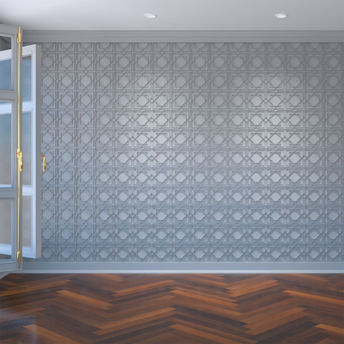 PCI Enterprises Lakewood Decorative Fretwork Wallpaper Panel | Wayfair