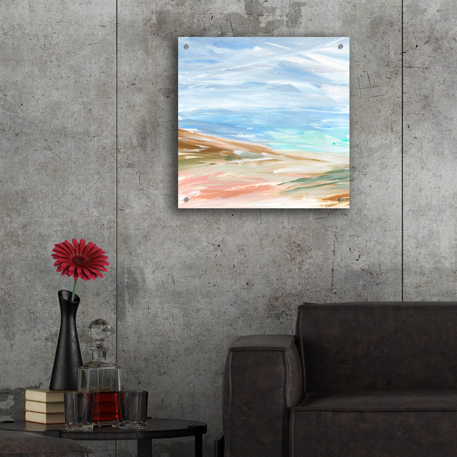 Winston Porter 'Sand Strokes 2' by Annie Warren Acrylic Glass Wall Art ...