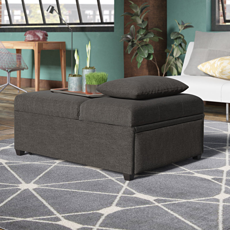 Wade Logan® Mcroberts 43.5 Wide Tufted Rectangle Standard Ottoman ...