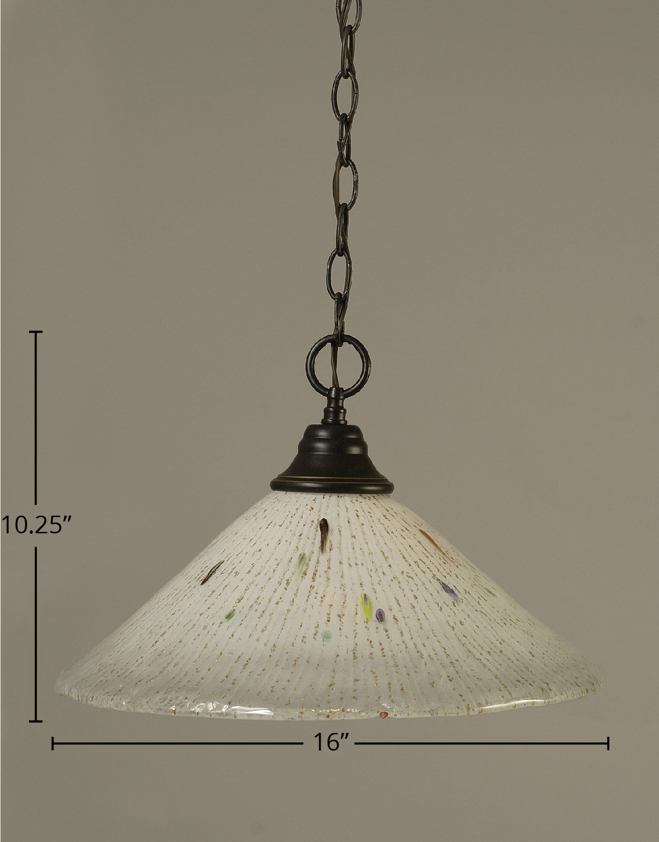 Red Barrel Studio® Chain Hung Pendant Shown With Frosted Crystal Glass ...
