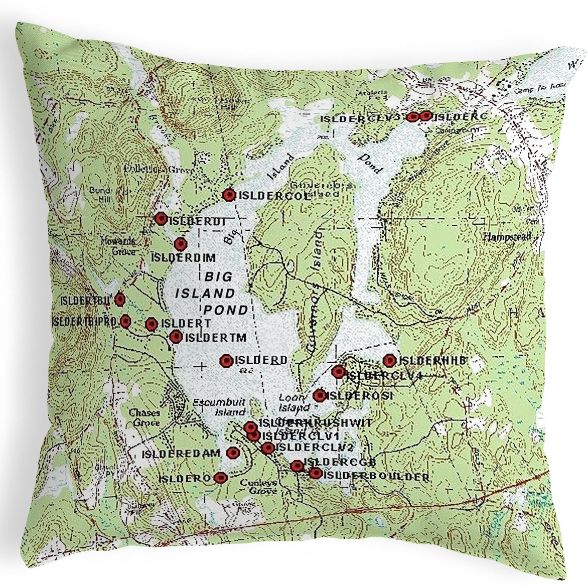 Betsy Drake Interiors Big Island Pond, Nh Nautical Map Indoor/Outdoor ...