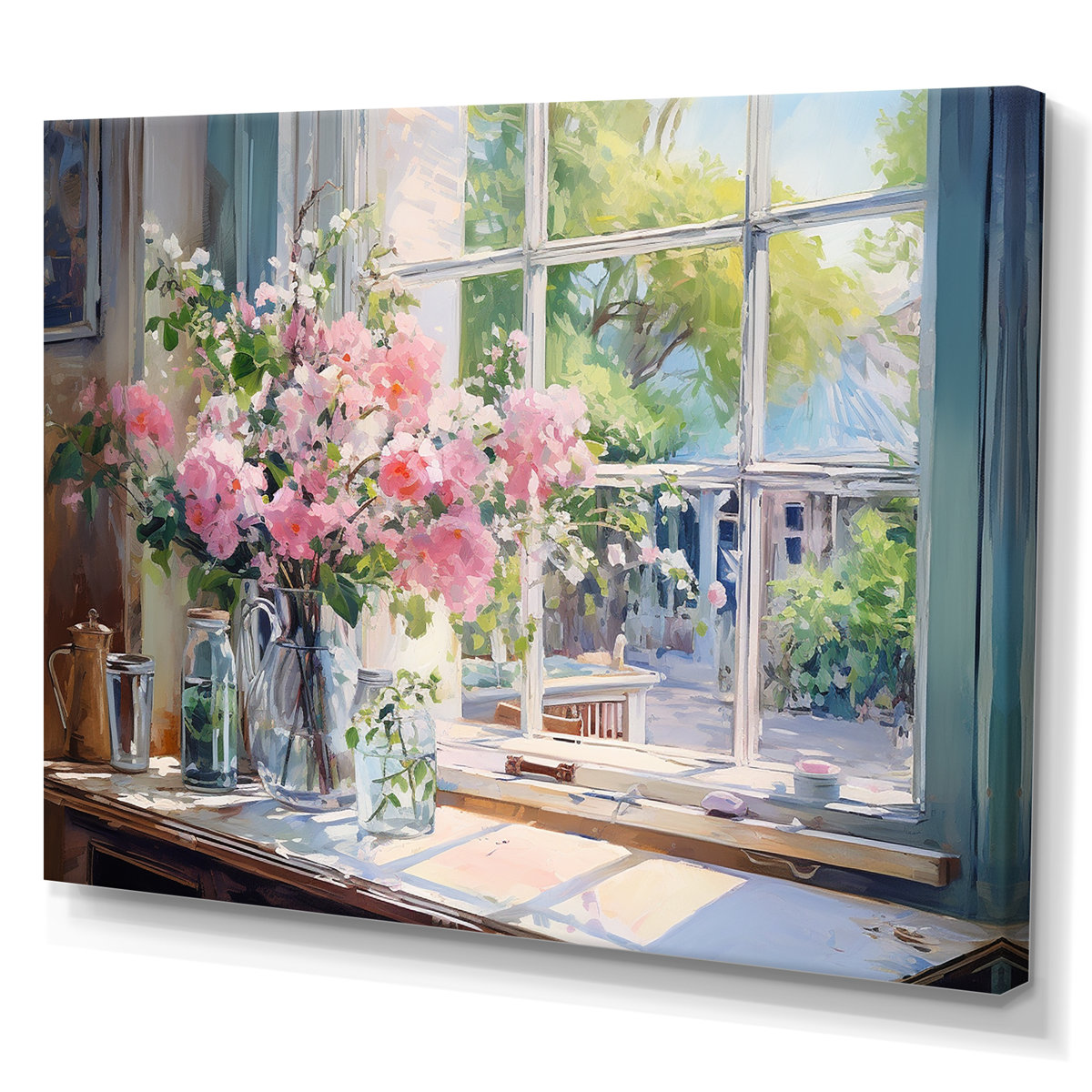 Winston Porter Delicate Vintage Flower French Windows View II - Floral ...