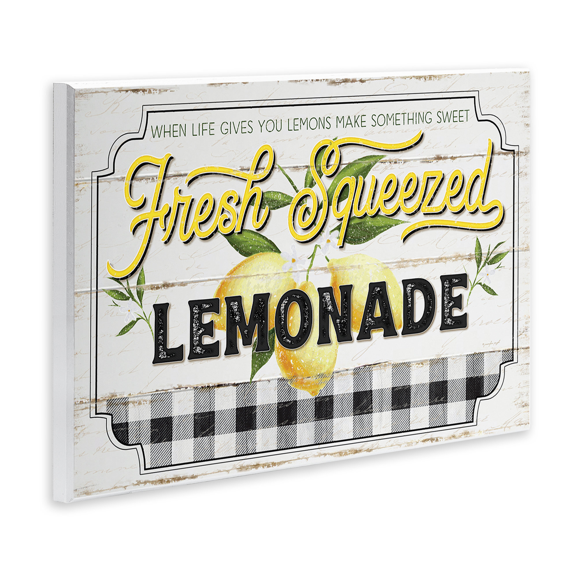 Stupell Industries Charming Rustic Fresh Squeezed Lemonade Sign by ...
