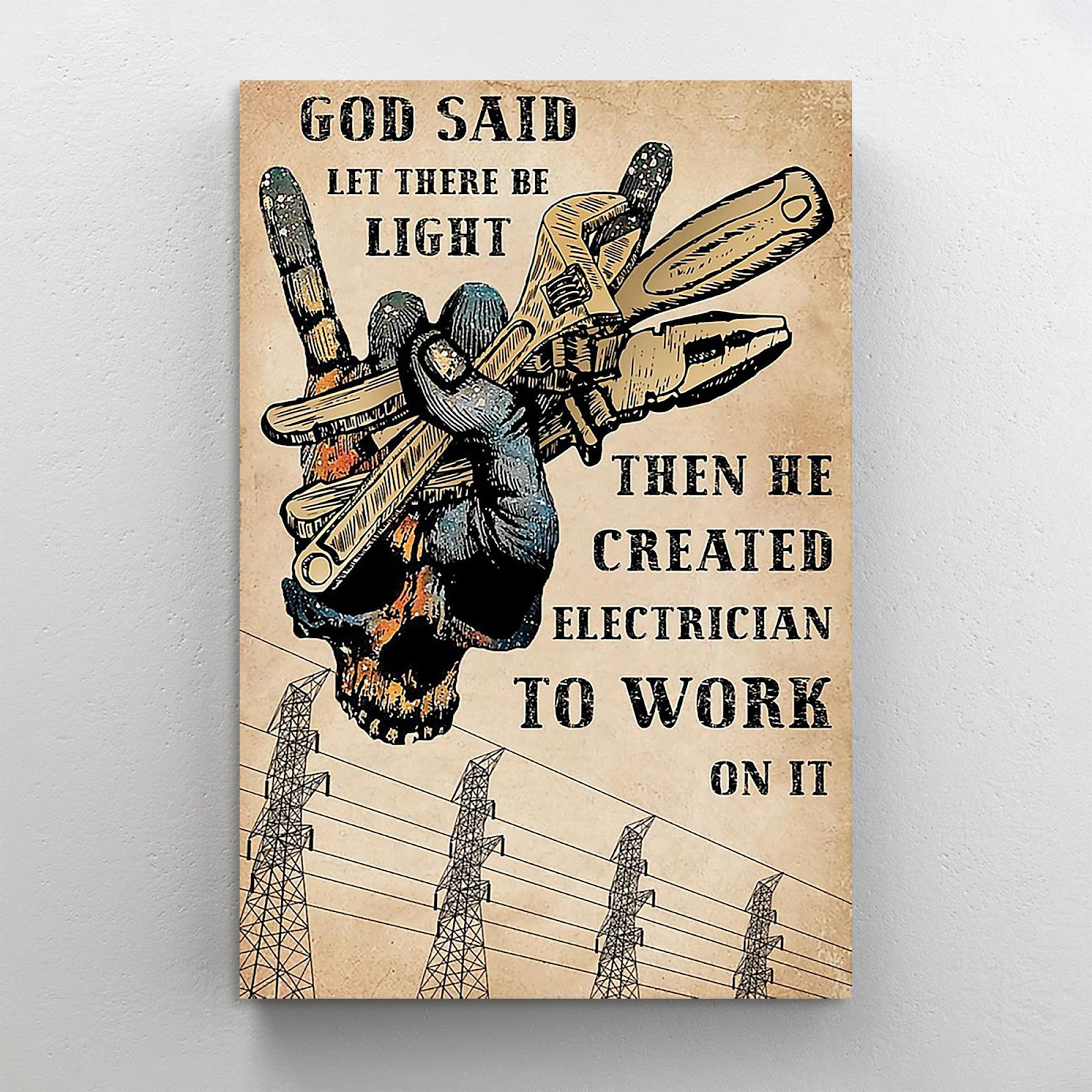 Trinx Electrician God Said Let There Be Light - 1 Piece Rectangle ...