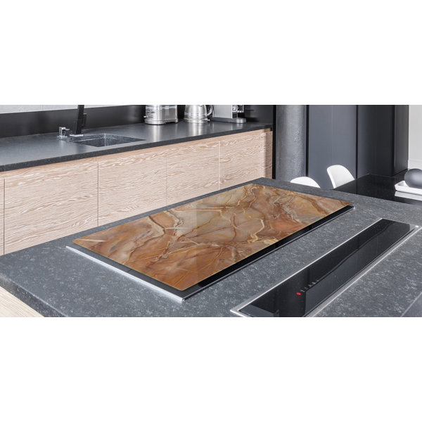 Festive Fit Home Stove Top Cover -Amber Marble Style Gas and Electric ...