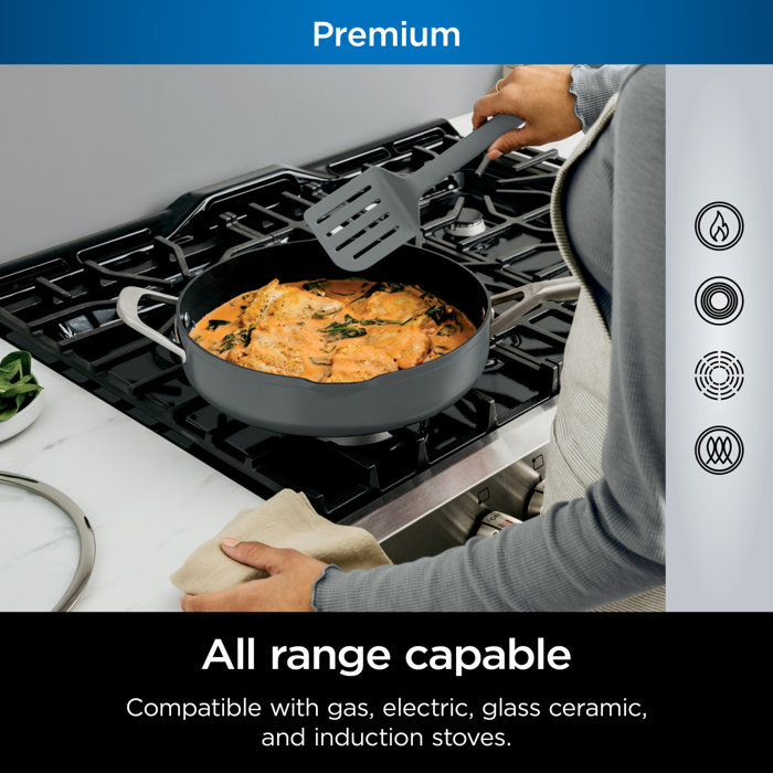 Ninja 4 - Piece Non-Stick Stainless Steel Cookware Set & Reviews | Wayfair