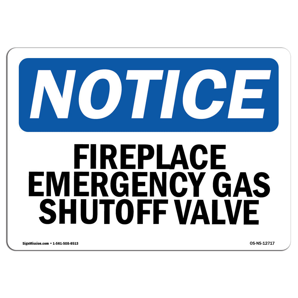 SignMission Fireplace Emergency Gas Shutoff Valve Sign | Wayfair