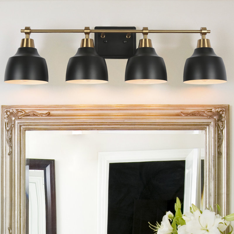 17 Stories Escarment 4 - Light Black and Gold Vanity Light & Reviews ...
