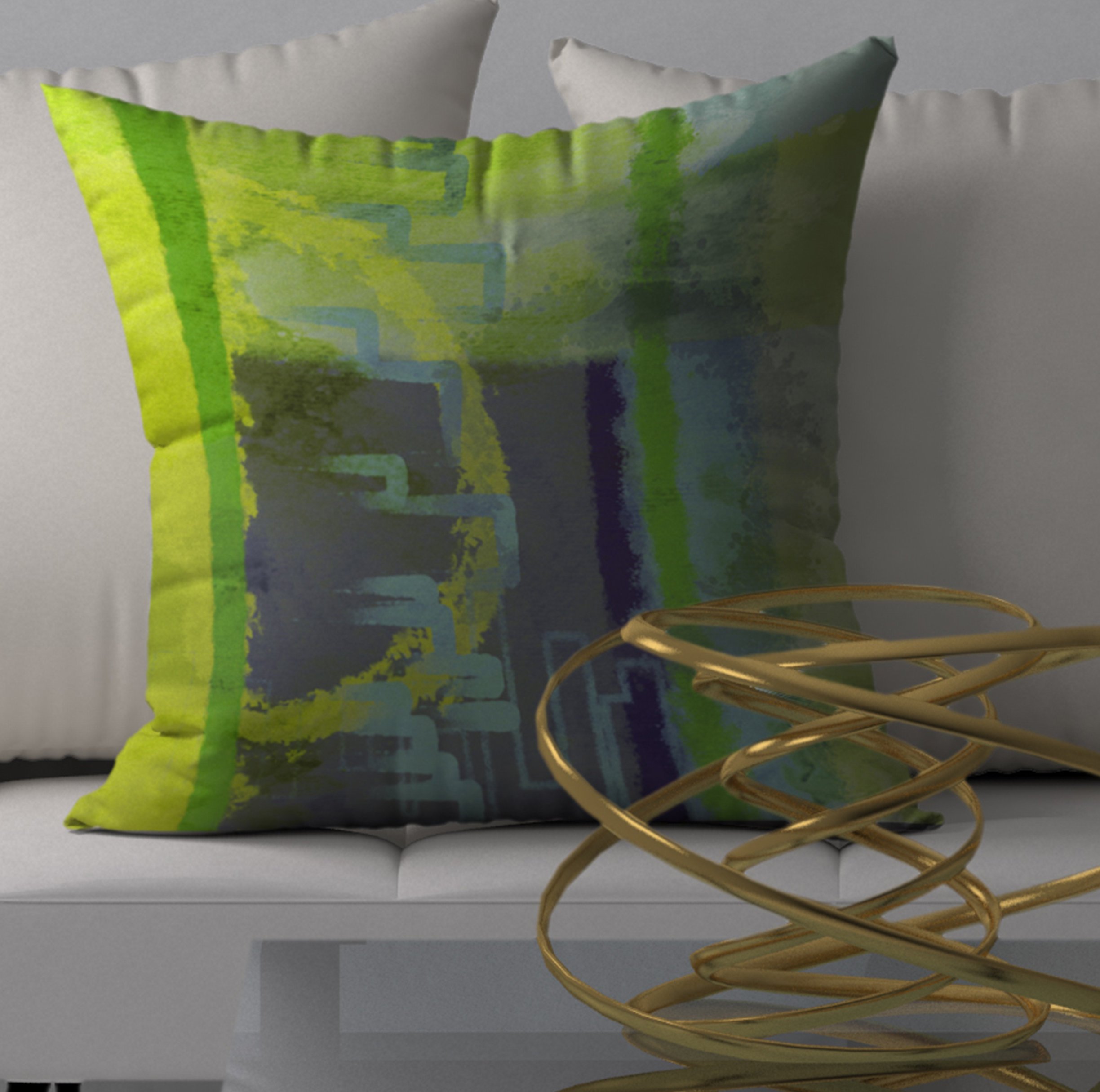 LeRoi Products Abstract Reversible Throw Pillow | Wayfair