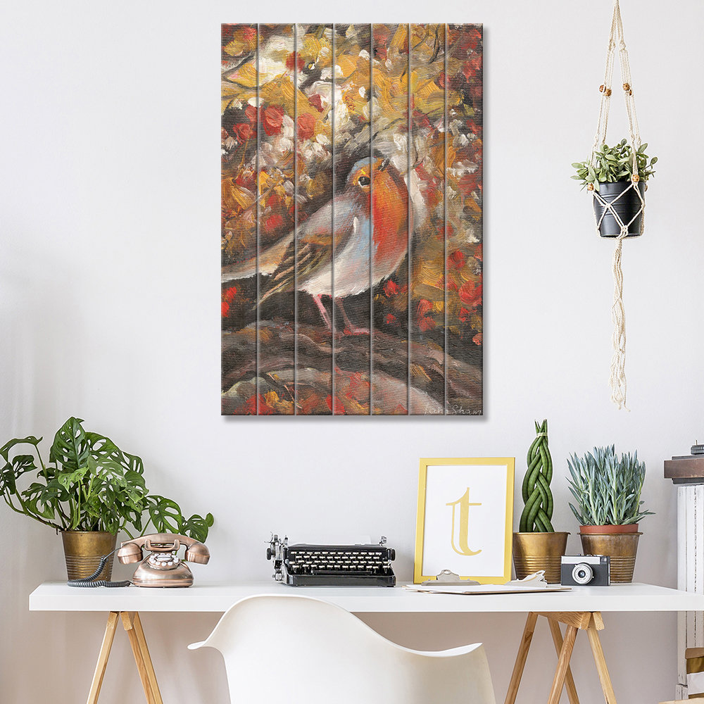 Red Barrel Studio Robin Bird In Autumn SHH8 - Wayfair Canada