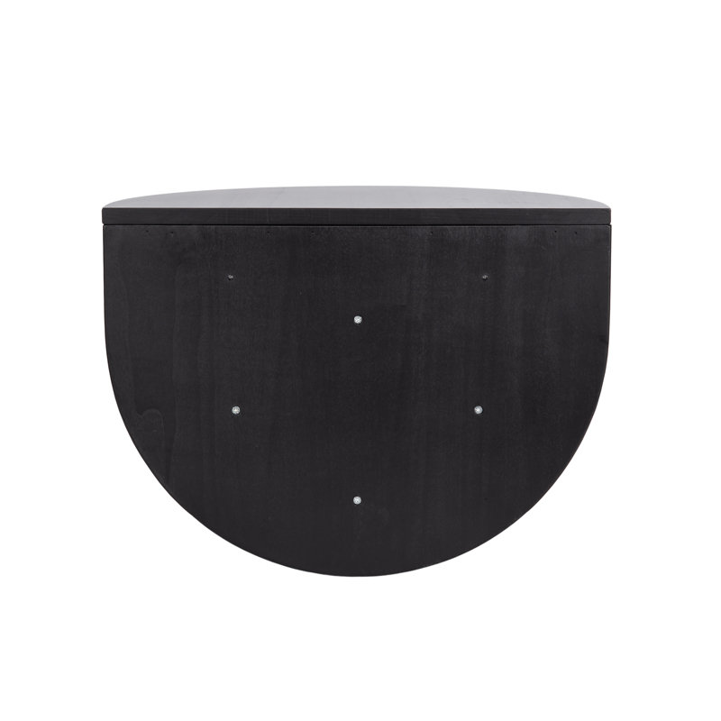 Millwood Pines Balmuth Half-Circle Wooden Floating Side Table | Wayfair