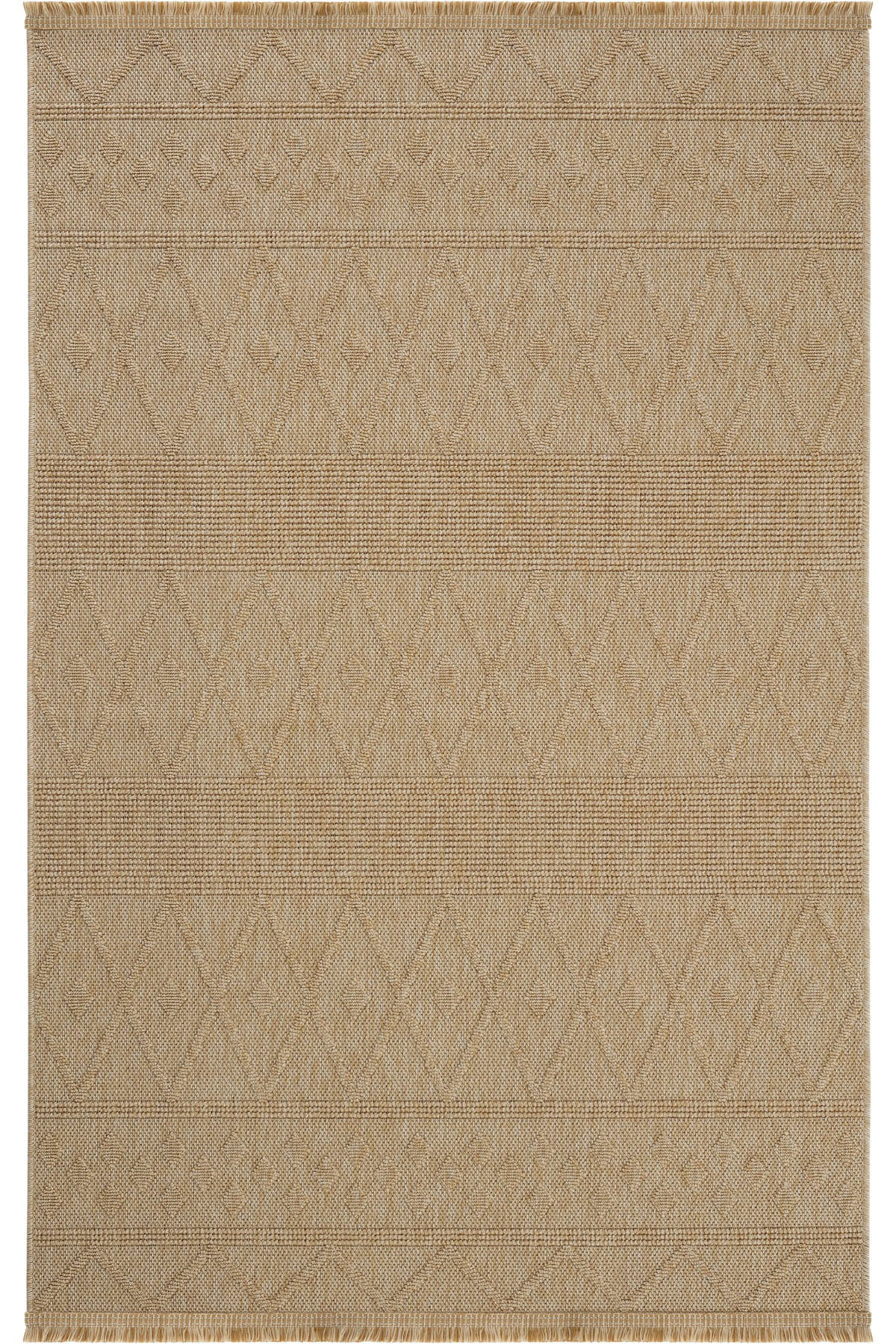 Dakota Fields Hasir Beige Wicker Textured Cut Pile Rug - Wayfair Canada