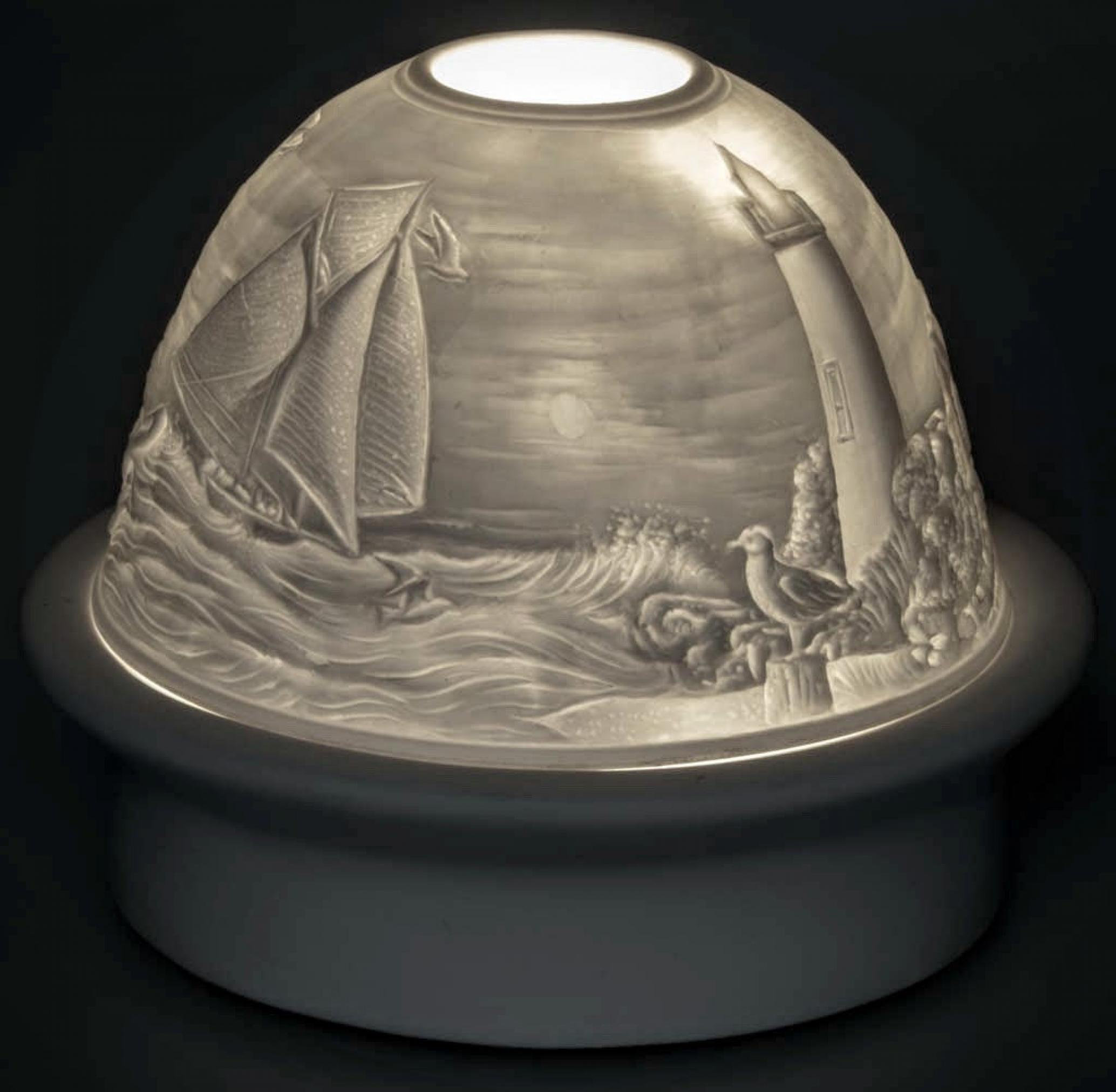 MDR Trading Inc. Lighthouse, Ship And Sea Pattern Dome Light | Wayfair