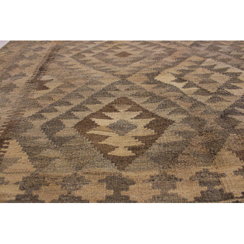 Isabelline Madee Geometric Handmade Rectangle 5'4" x 6'7" Wool Area Rug ...