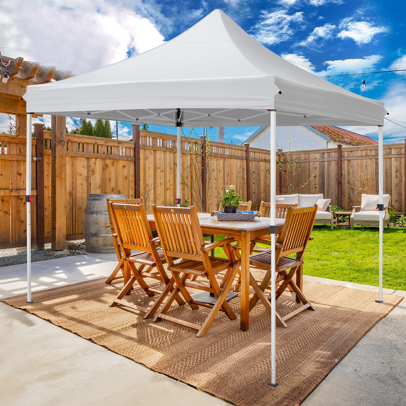 Winado 10 X 10 Ft. White Outdoor Folding Canopy | Wayfair