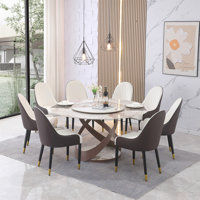Round Seats 8 Kitchen & Dining Room Sets You'll Love | Wayfair