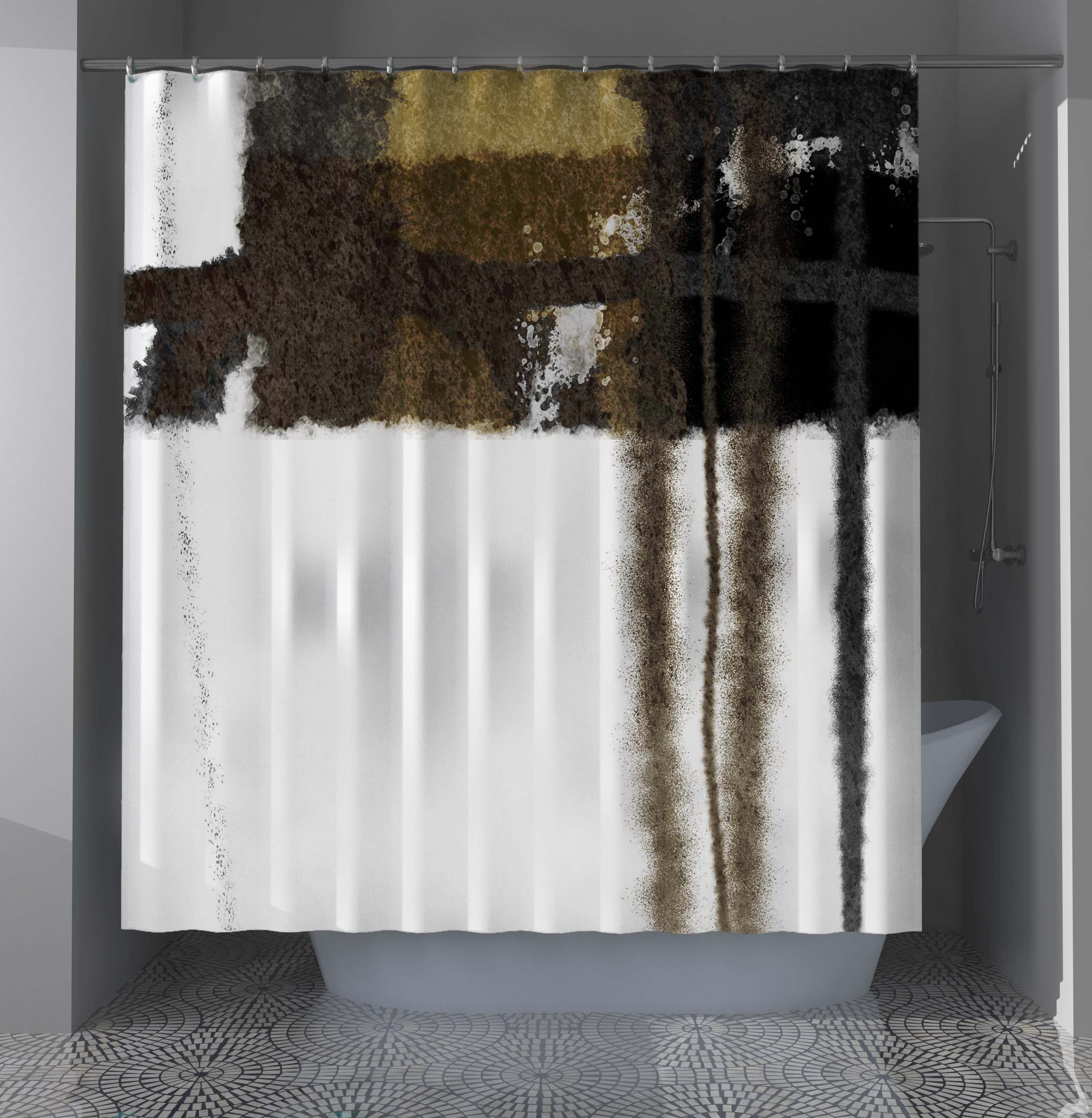 LeRoi Products Glitter Prize Designer Shower Curtain - Wayfair Canada