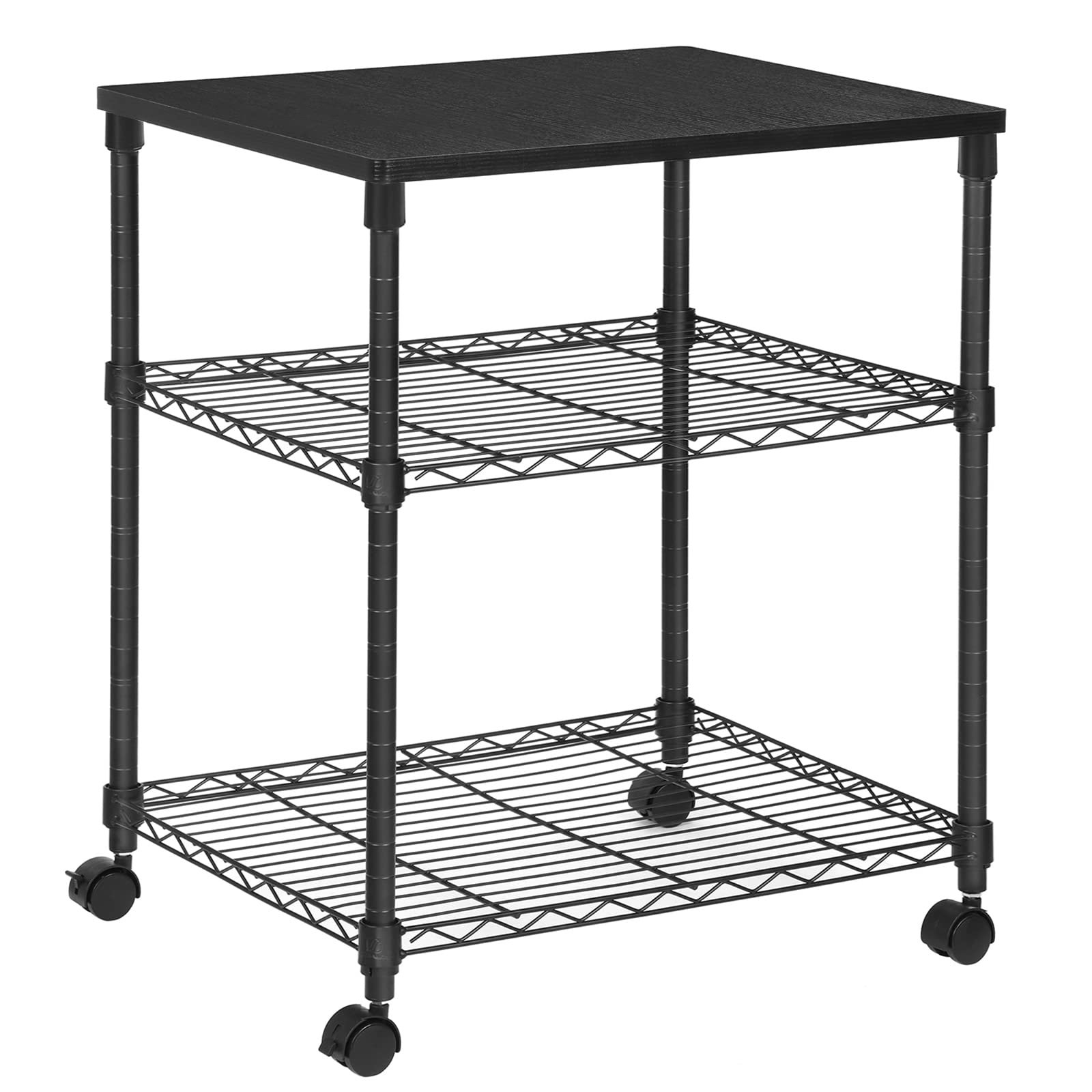 YIXIAOSHANGMAO Triple Wide Printer Stand, Rolling Printer Cart With ...