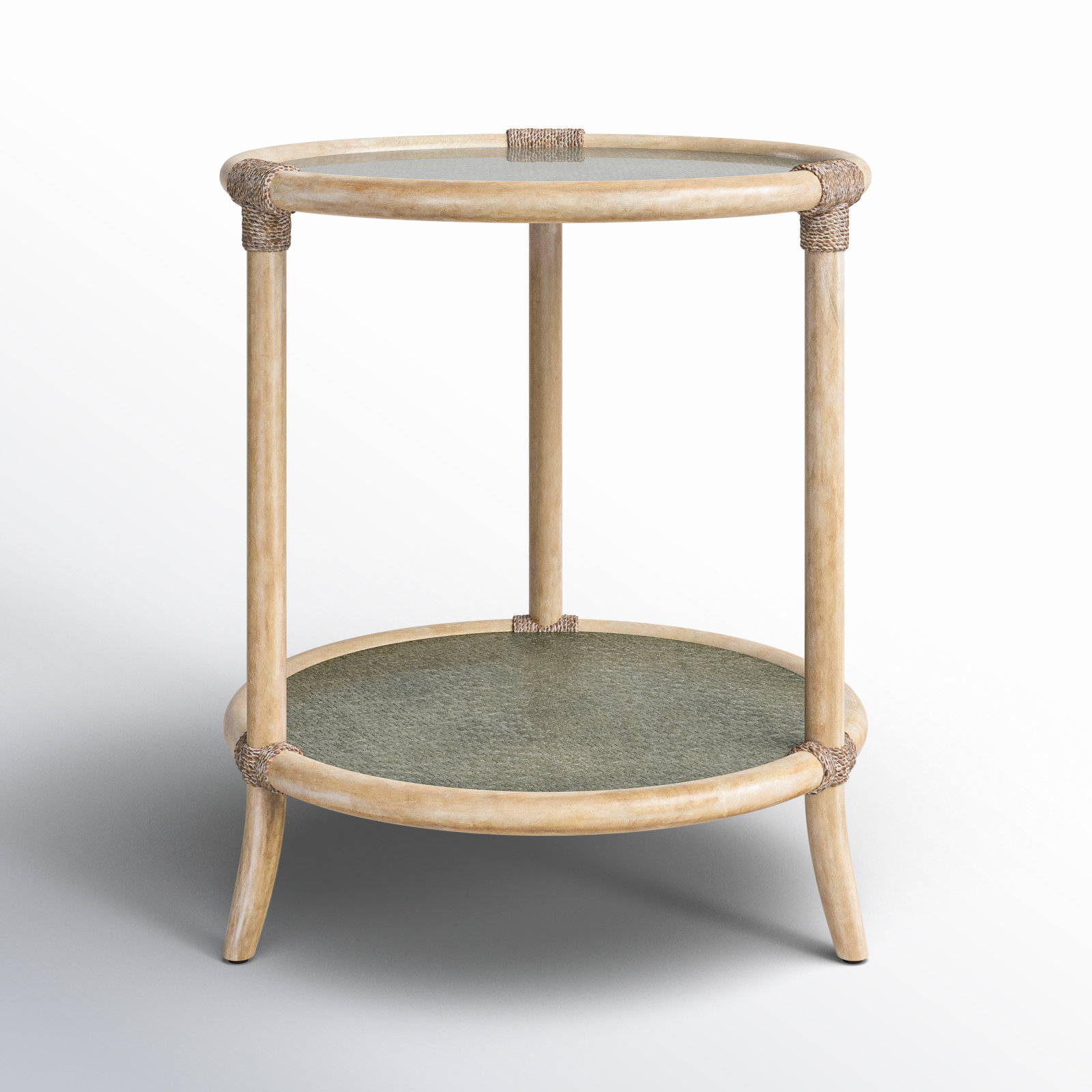 Birch Lane™ Isla Raffia 3 Legs End Table | Birch Lane