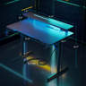 Inbox Zero Gaming Desk With Led Lights,computer Desk With Recessed ...