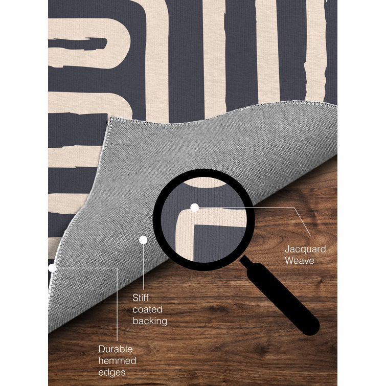 ULLI HOME Chikka Rectangle Chair Mat with Hemmed Edges Edge for Firm ...