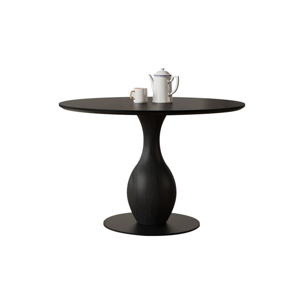 Orren Ellis Round Thickened rock plate Multi-layer solid wood full ...